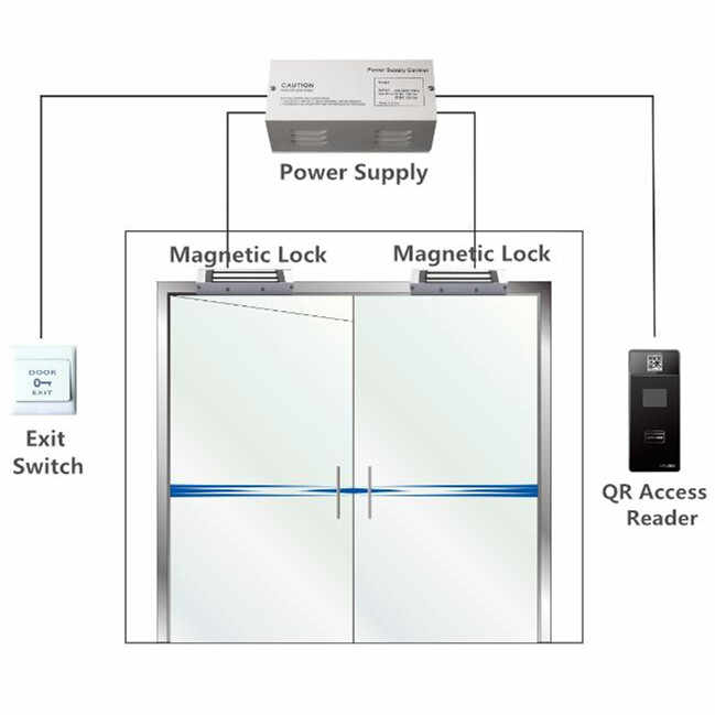 Scan QR Code to Open Glass Door Controller Access Wall Reader