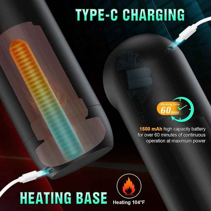 Male Masturbator Cup Automatic Sucking Machine Thrusting Heating Pocket Pussy Stroker Real Sex ...