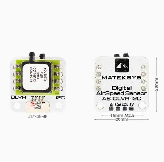 Matek Systems AS-DLVR-I2C Digital Airspeed Sensor Plastic for ArduPilot ...