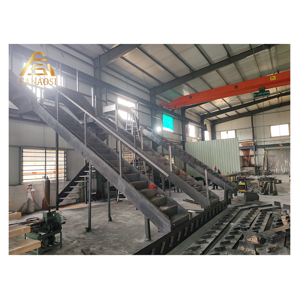 Outdoor Double Stringer Staircase Hot Dip Galvanized Stringers Anti ...