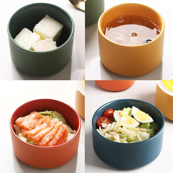 Microwavable Ceramic Lunch Box Airtight Food Storage Containers With ...
