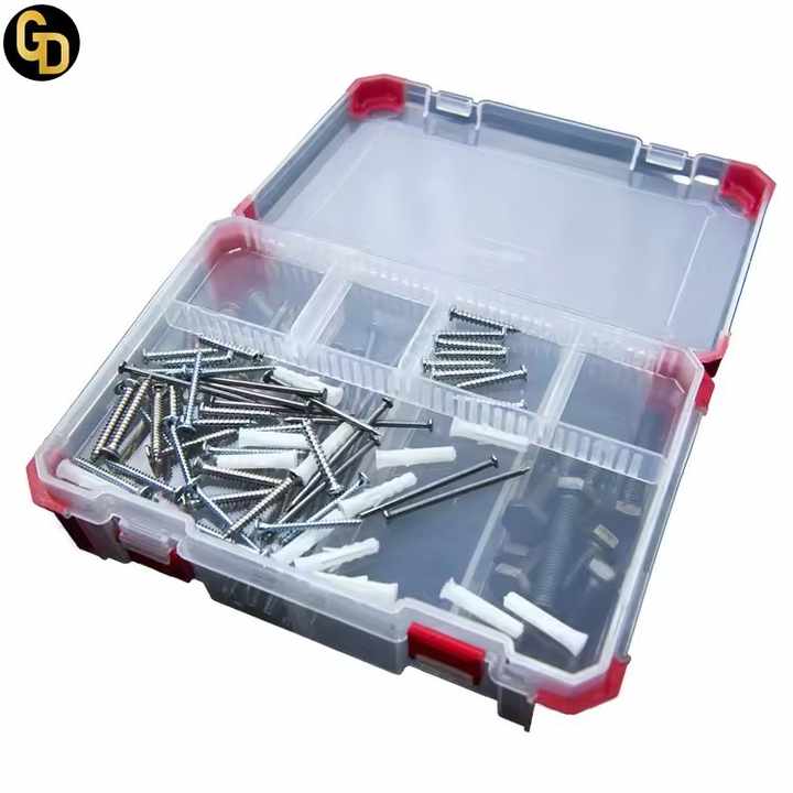 Bilayer Plastic Moving Storage Stackable Organizer clear Plastic Stash ...