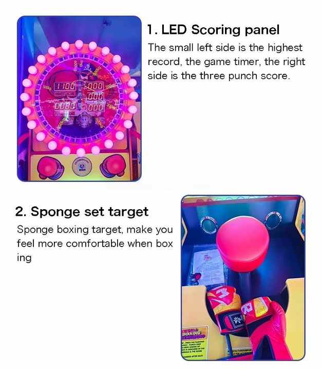 Coin Operated Boxing Arcade Machine Punch Redemption Game Indoor ...