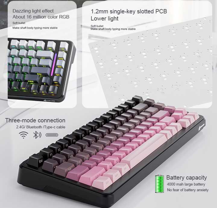 Attack Shark M86 Wireless 3-Mode Mechanical Keyboard