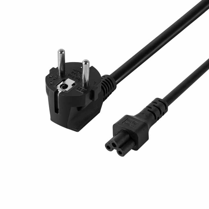EU CEE7/7 Plug to C5 Cloverleaf Power Adapter Converter for Laptop ...