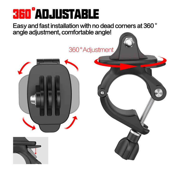Quick Release 360 Degree Rotation Shock Resistant Adjustable Bike ...