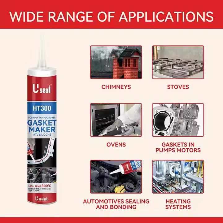 Useal HT300 High Temperatures Gasket Maker RTV Silicone Sealant ...
