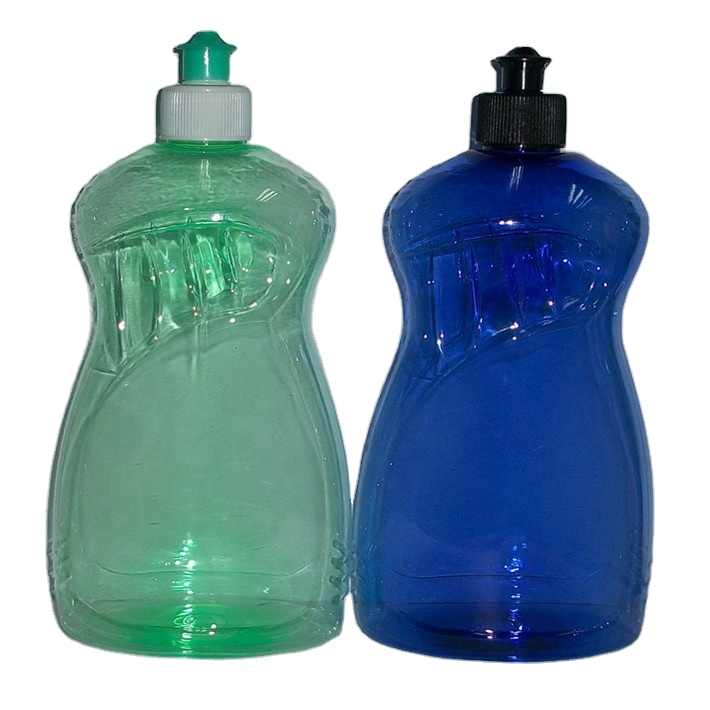 500ml Dish Wash Bottle - PET Amber with Black Pump Head