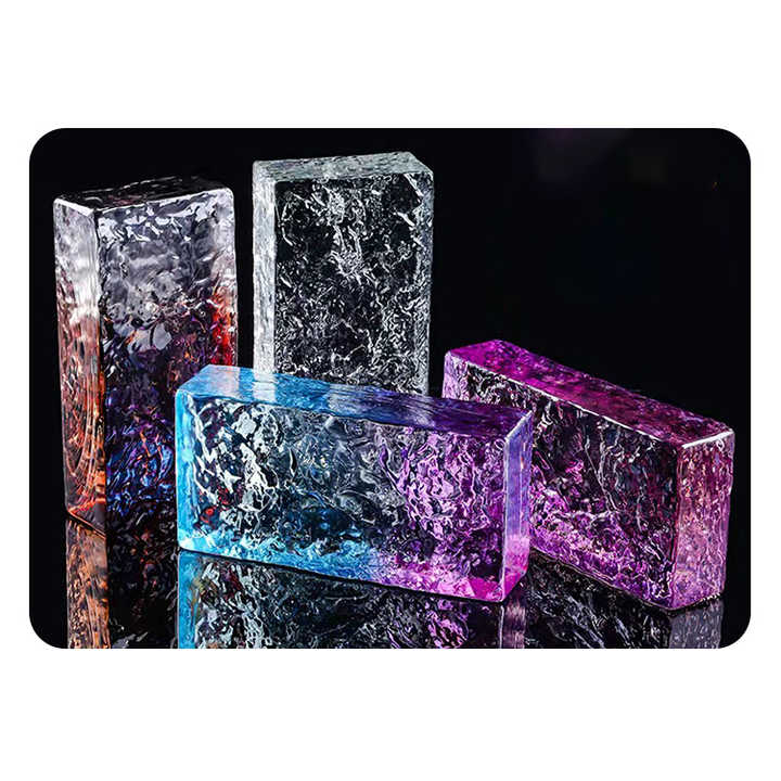 Gradient Crystal Glass Brick Ice Crystal Textured Building Glass Bricks ...
