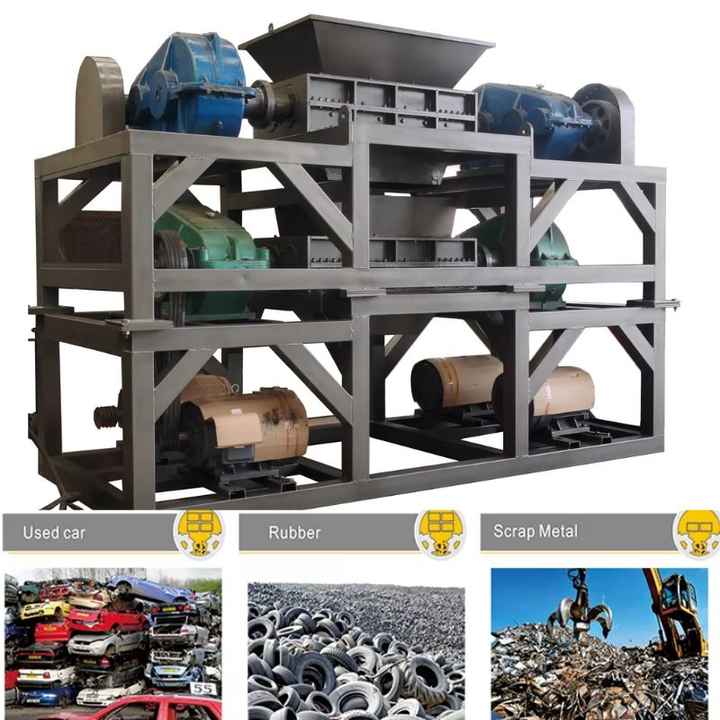 Four Axis Shaft Shredder 600 Model Shredder Scrap Metal Crusher Solid ...
