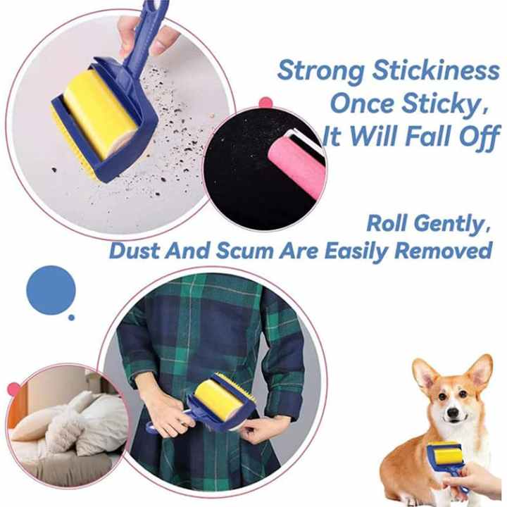 Handheld Stick It Lint Roller Pet Hair Remover Reusable Lint Rollers ...