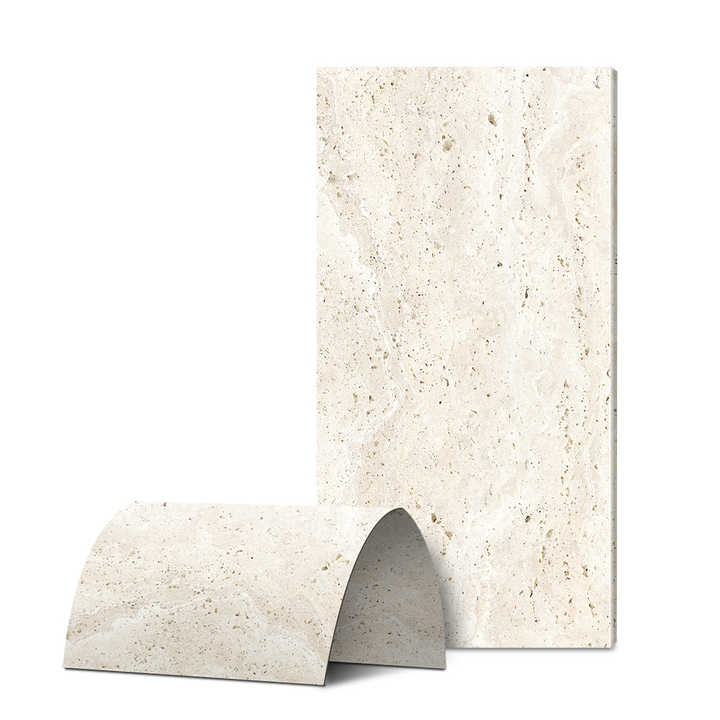 Travertin Stone Material - Flexible Ceramic Cladding Tile