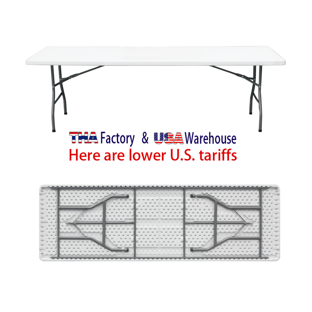 Crafted Elegance: Stylish 8 foot plastic table non folding for Outdoor ...