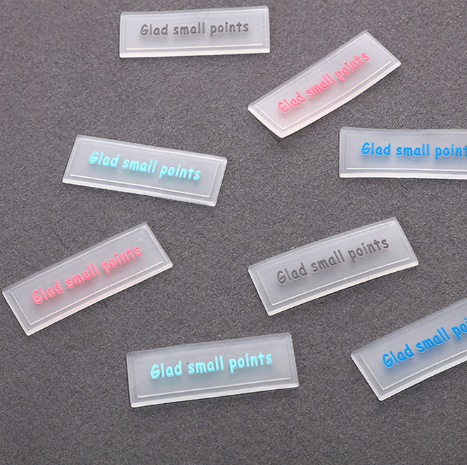Custom Brand Logo Silicone Labels - Debossed PVC Iron-On for Apparel ...