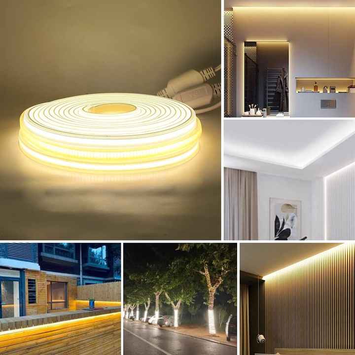 Voltage AC 110V/220V COB LED Strip IP65 Outdoor Waterproof LED Strip ...