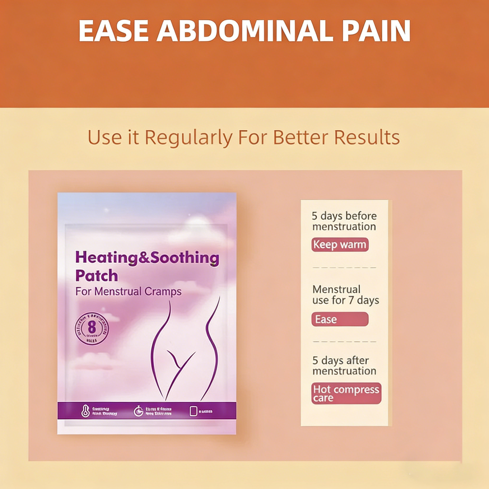 Adhesive Heating Patch for Menstrual Cramps Period Care Cramp Aid on ...