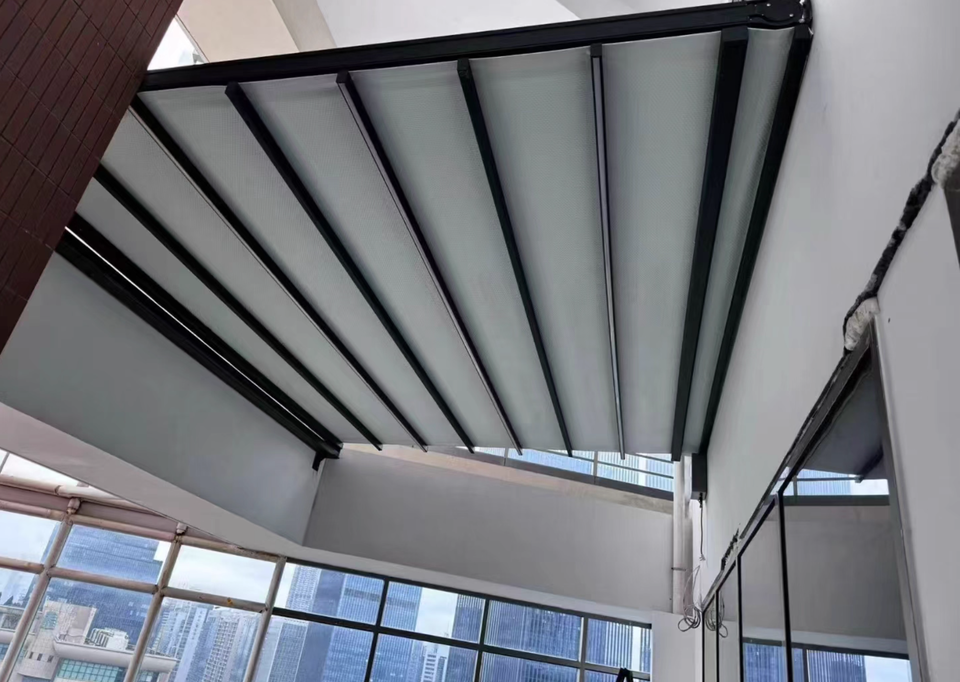 Aluminum Motorized Electric Canopy Retractable Roof Outdoor Waterproof ...