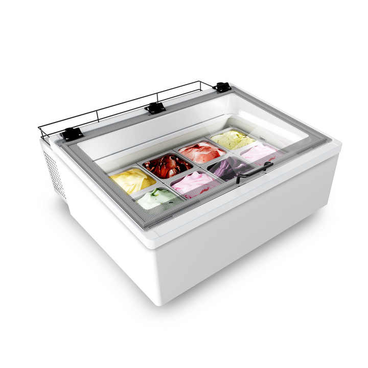 FRAMEC Fridge Counter top displays for ice cream and ice lolly white ...