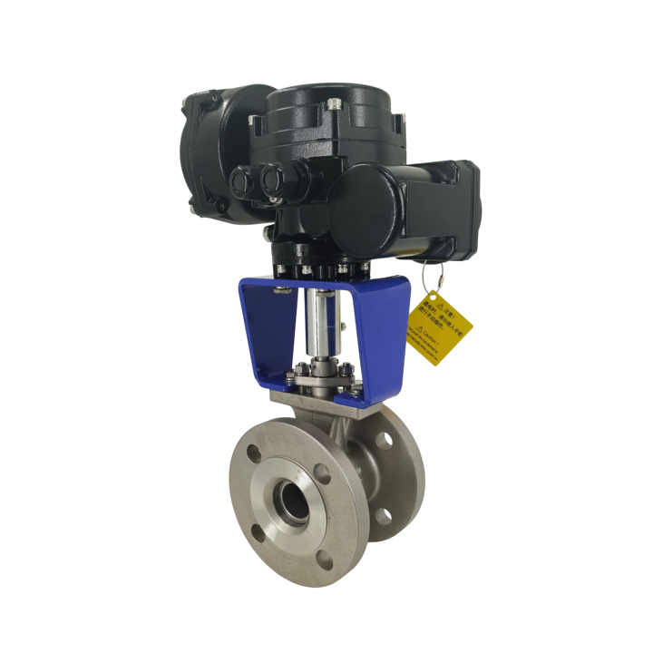 HEQ Customizable V Type Flange Ball Valve Electric Actuator 4~20mA ...