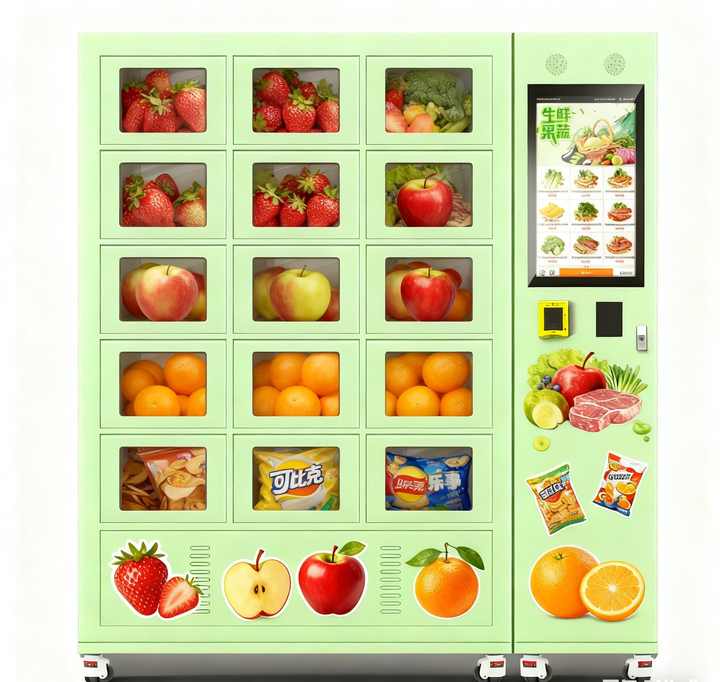 Farmer Food Smart Locker Vending Machine Refrigerated Fruit Locker with ...