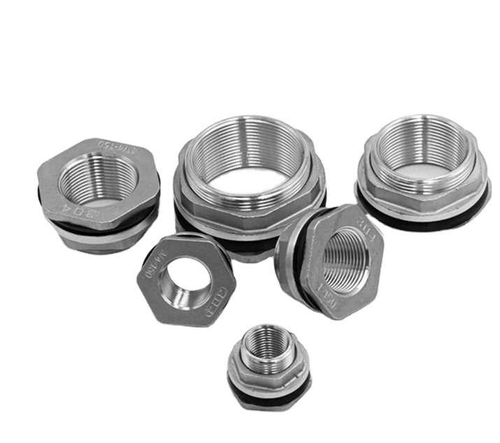 Stainless Steel SS304 Bulkhead Tank Fitting, 3/4" Female