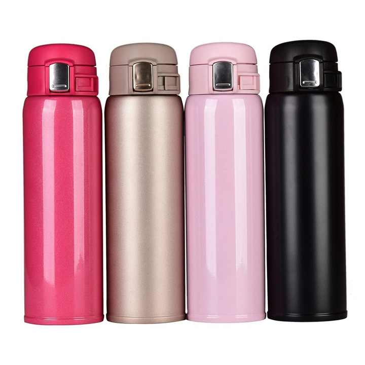 Double Wall Stainless Steel Vacuum Thermos Water Bottle with Lock ...