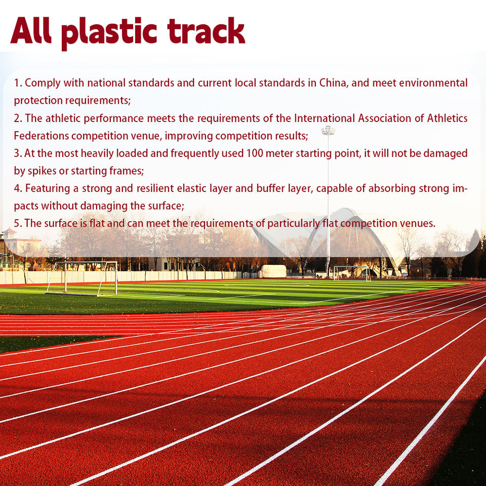 Durable Fireproof High Density Rubber Granule Running Track for Schools ...