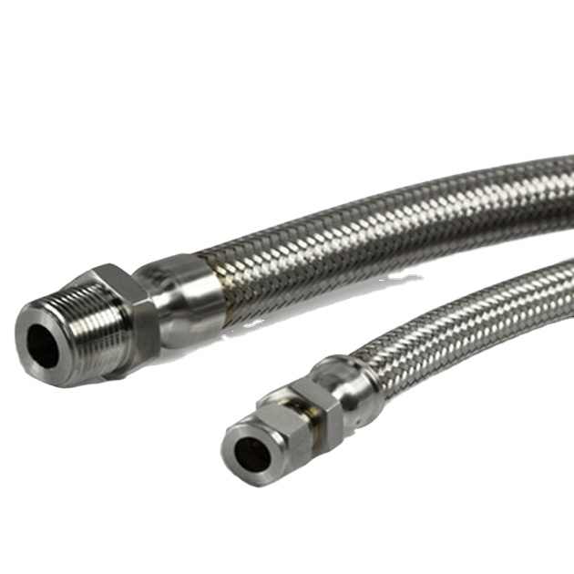 High Pressure Metal Braided Flexible air Hose with 1/4" Male Npt End ...