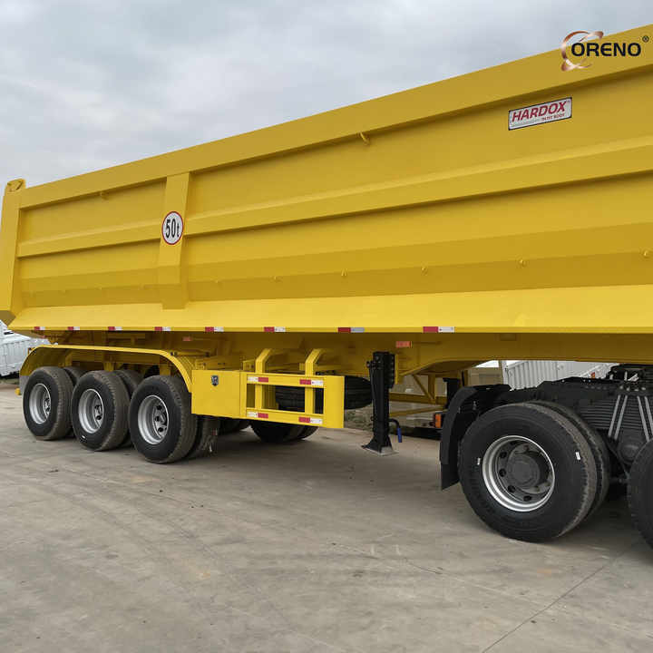Heavy Dump Trailer 3 Axle 4 Axle 35/40 CBM Tipper Trailer 60 Tons Dump ...