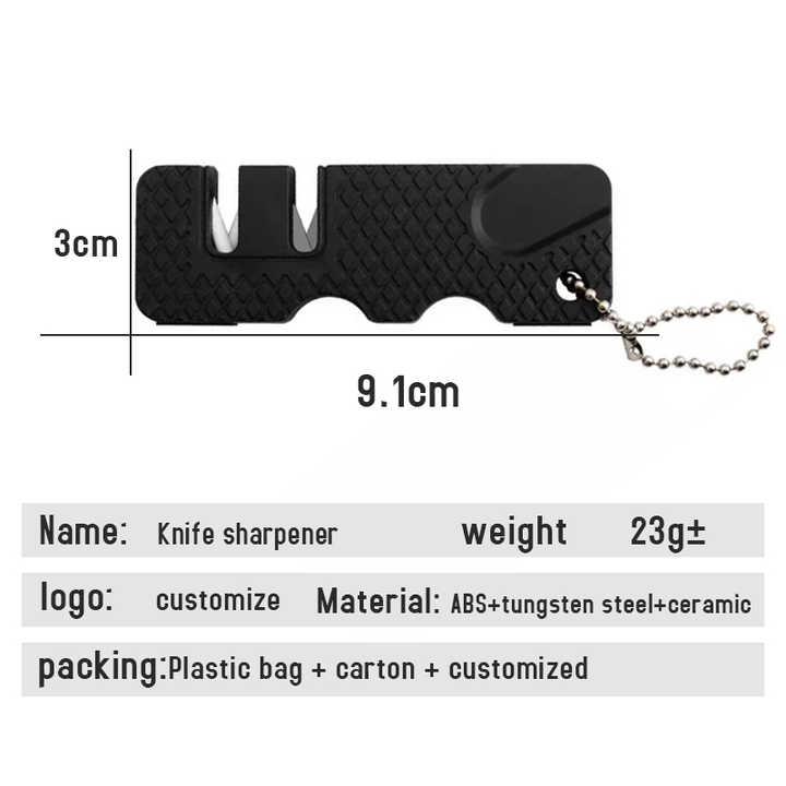 Portable 2-Stage Kitchen Knife Sharpener Mini Pocket Knife for Outdoor ...