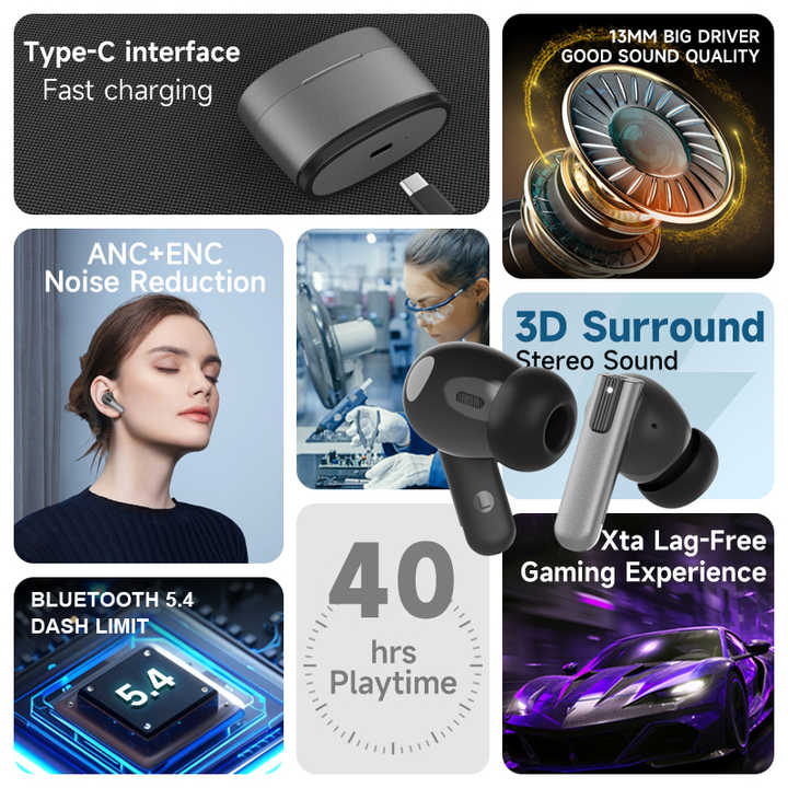 A8 Wireless Earphones Bluetooth Earbuds in Ear IPX5 Waterproof ...