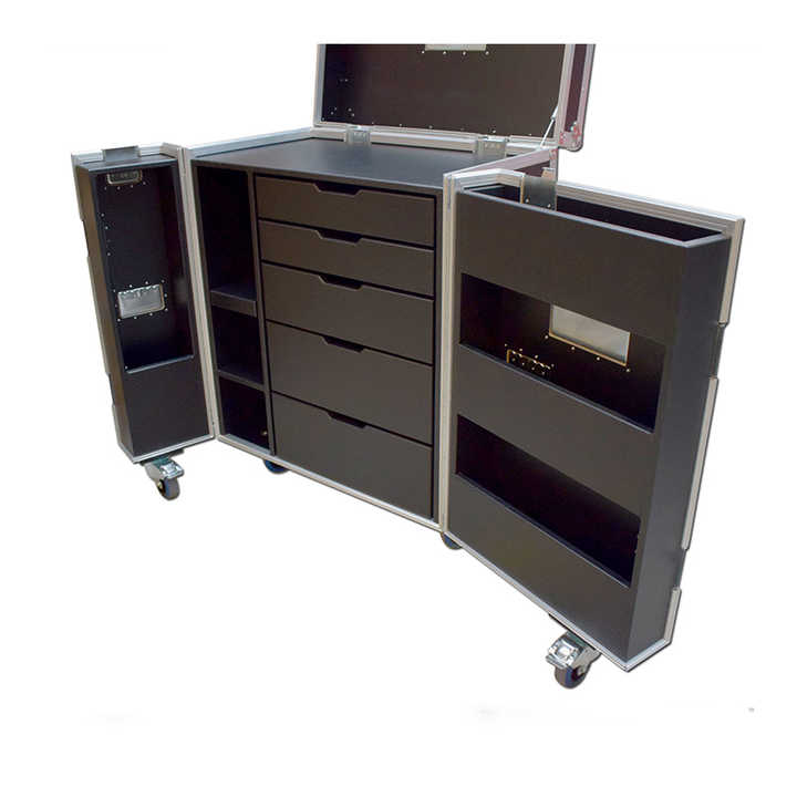 5 Drawers Backline Tool Flight Case - 3U Rack Space & Power