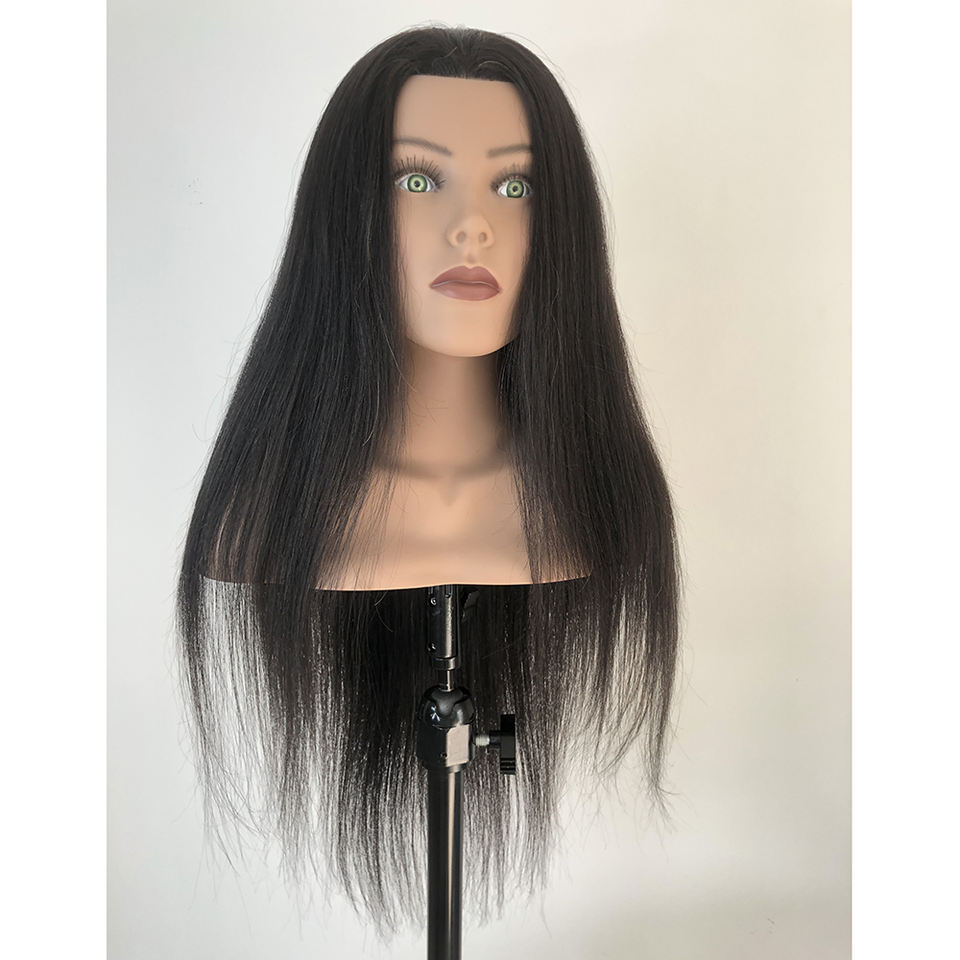 Big Shoulder Long Human Hair Mannequin Head for Styling