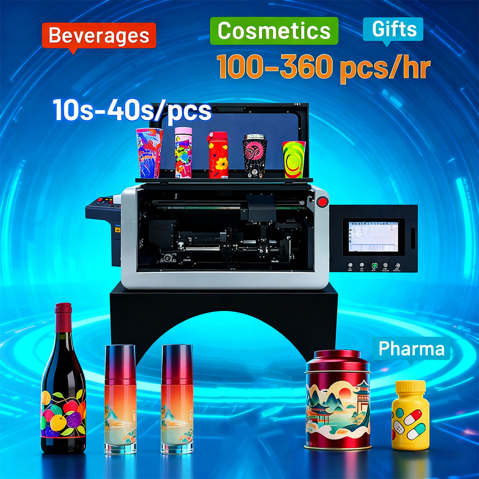 360° High-Speed UV Cylinder Printer | Industrial Rotary Inkjet Machine ...