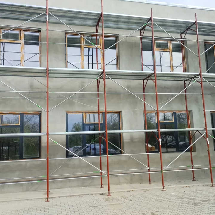 Strong Powder Coated Steel Ladder Scaffolding Frame System Durable ...