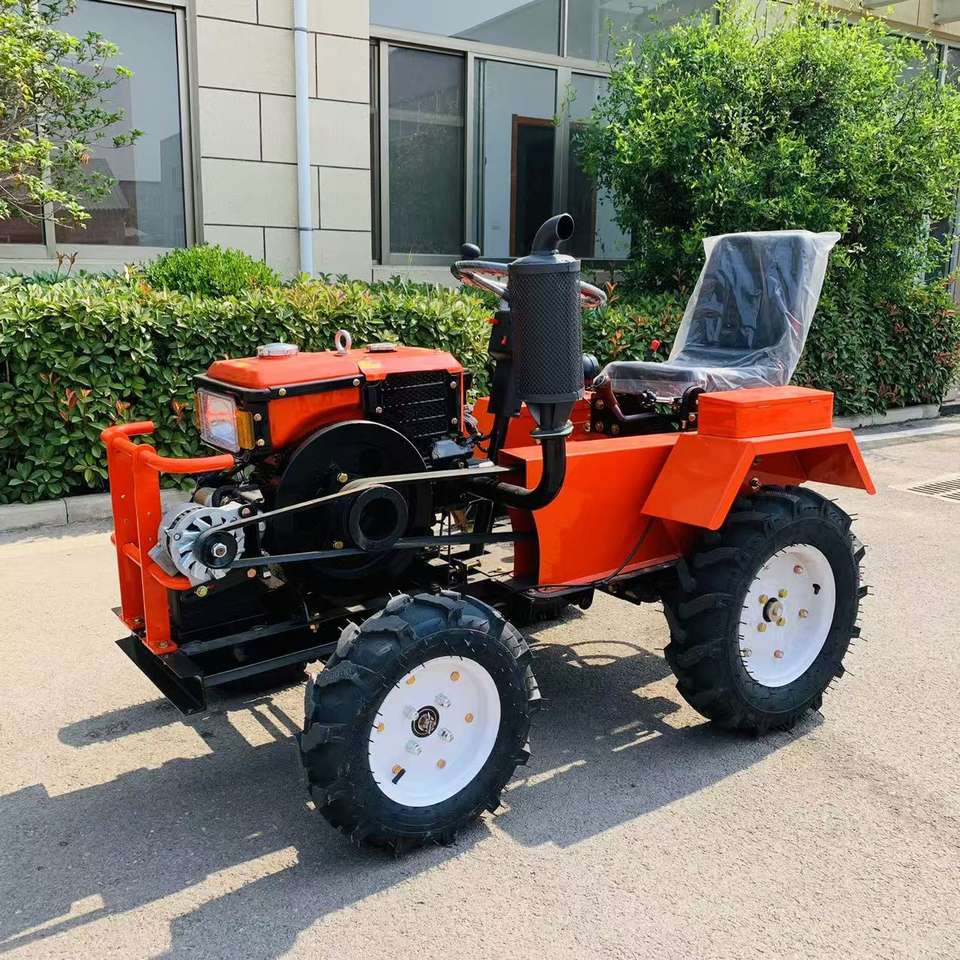 Mini Four-Wheel Diesel 12HP Agricultural Mini Tractor Cultivator ...