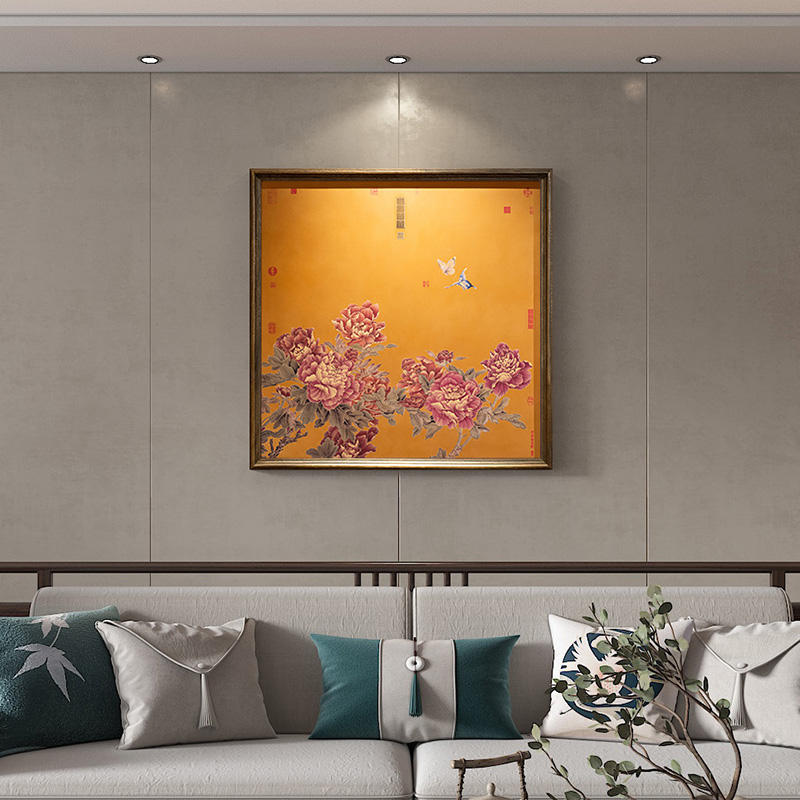 2026 Chinese New Year Flower Wall Decoration Painting Brass Handmade ...