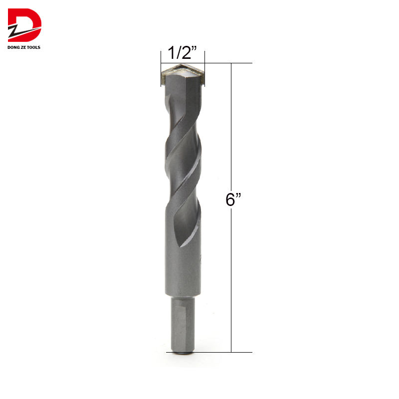 DZ Double Flute 1/2" X 6" Core Drill Bits Carbide Tipped Sand Blasted ...