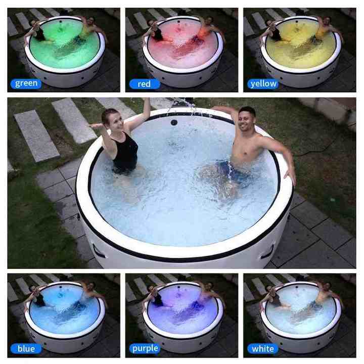 Outdoor Hot Tub 6 Persons Garden Spa Portable Whirlpool Spa Air Bubbles ...