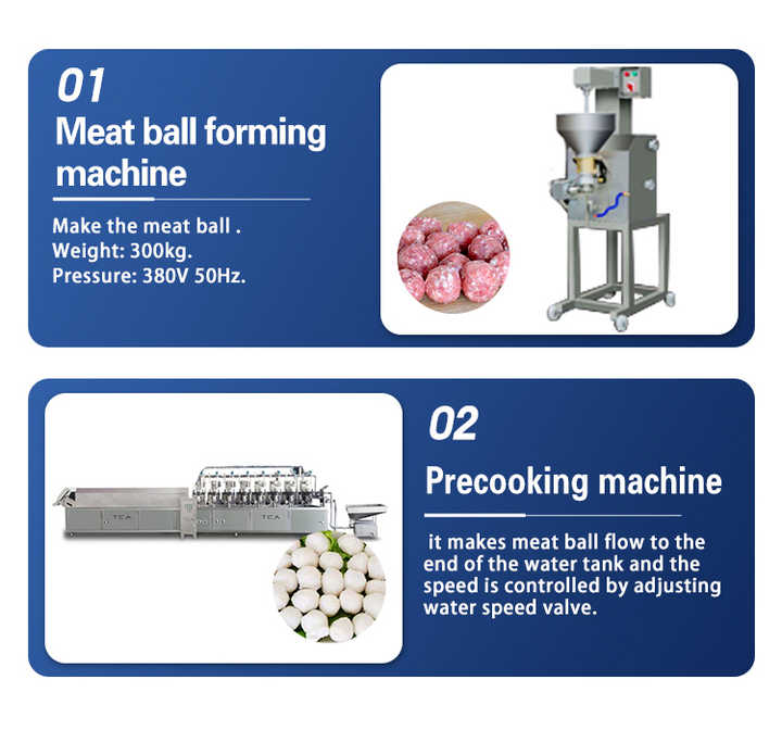 TCA High Quality Multifunctional Stuffed Meat Ball Maker Filling Meatball Making Machine Line ...