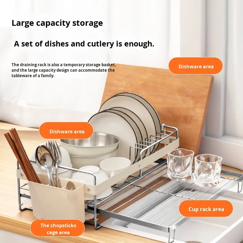 Customized Metal Double-layer Kitchen Rack with Multi-function ...