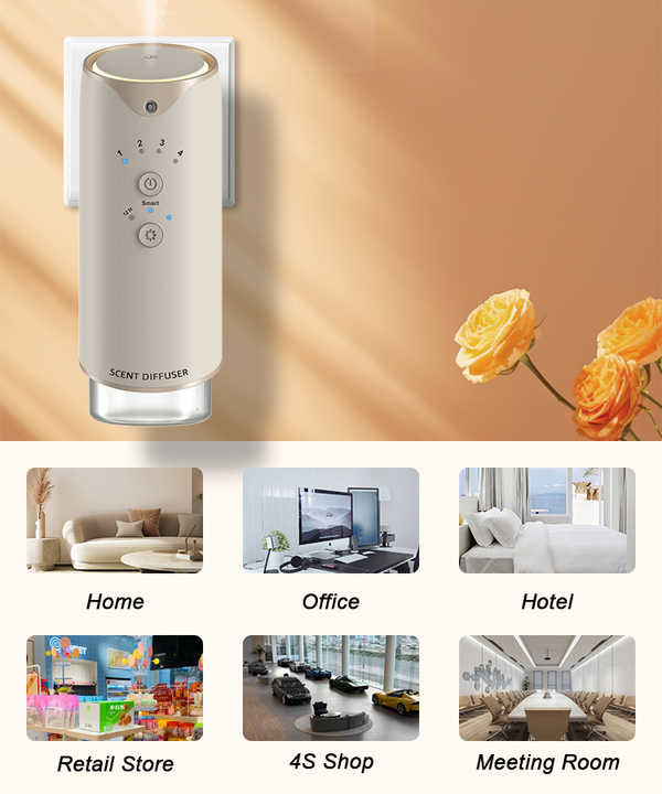 Electric Waterless Diffuser for Essential Oil Plug-In Wall Diffuser up ...