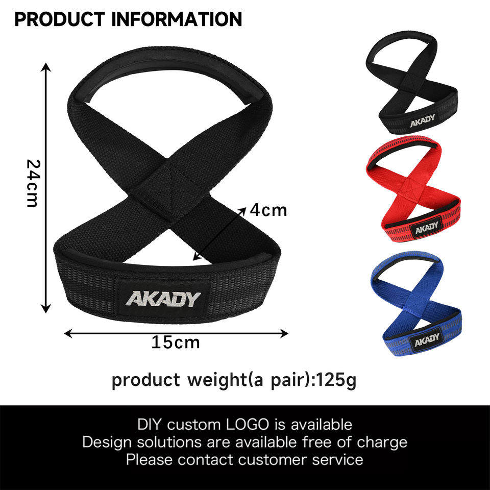Figure 8 Lifting Straps for Deadlift, Powerlifting, Strongman, & Cross ...