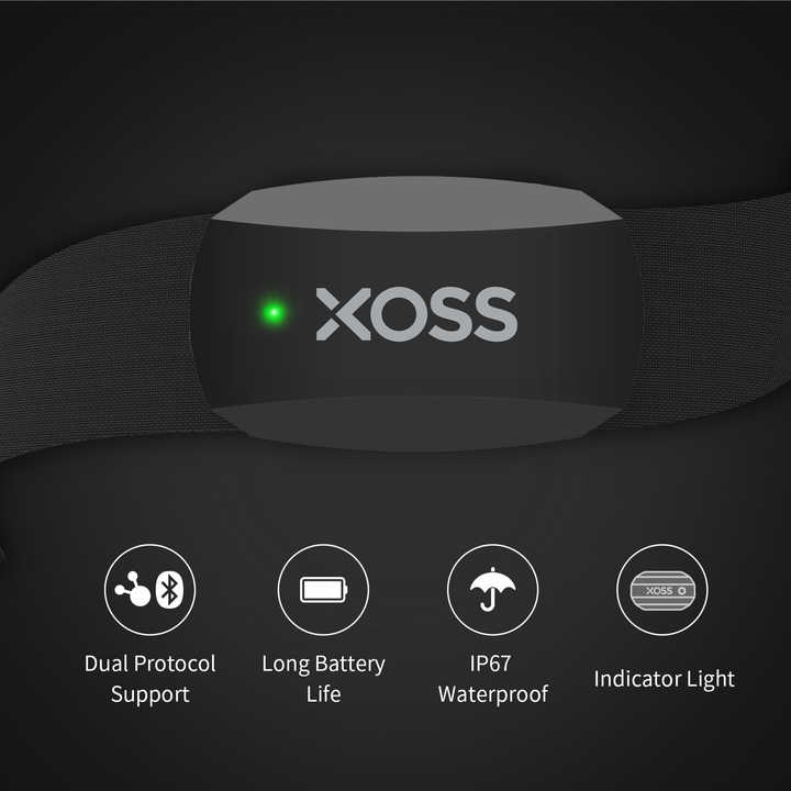 Rechargeable XOSS X2 Pro Smart Heart Rate Sensor for Fitness Swimming ...