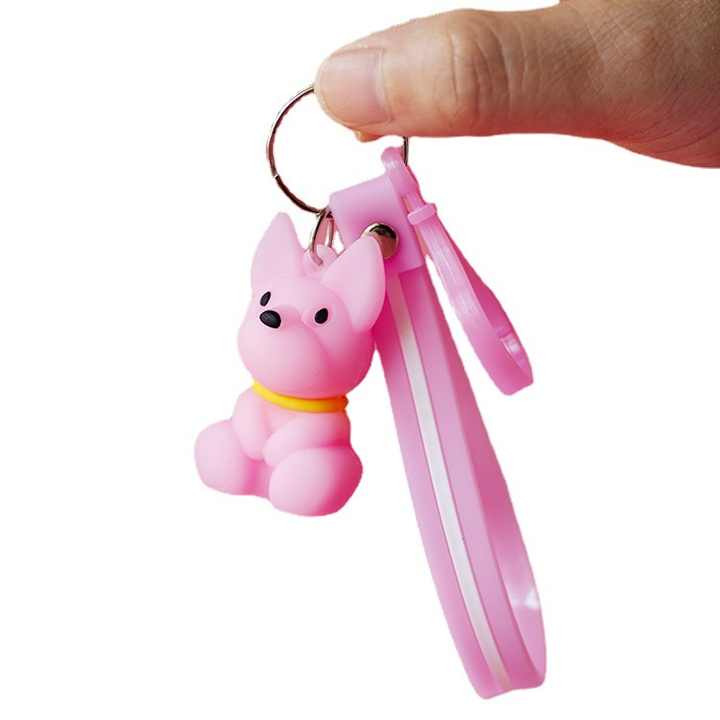 Custom Design Silicone Cute Cartoon Puppy Keychain Promotion Gifts 3D ...