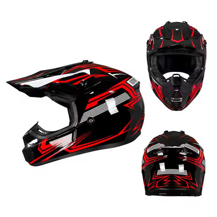 Plain Design Racing Style Off Road Motorbike Helmet Trendy Motorcycle ...