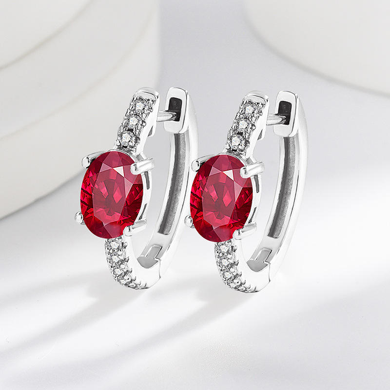 Lightluxuryexquisite Shiny Silver Plated Stud Earrings Geometric Design ...