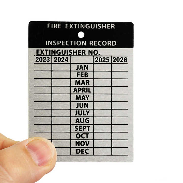Customized Heavy Duty Aluminum Fire Extinguisher Tags