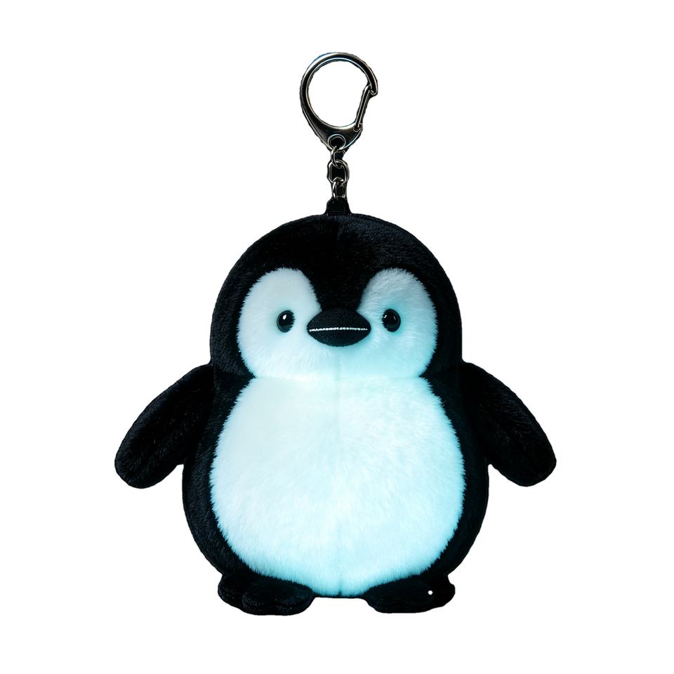 Eco Fluorescent-Free Luminous Penguin Plush Keyring Safe Mini Stuffed ...