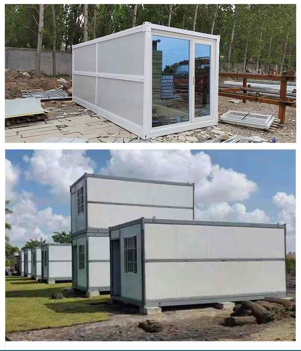 20ft Self Folding Mobile Portable Caravane Container House Two Rooms ...